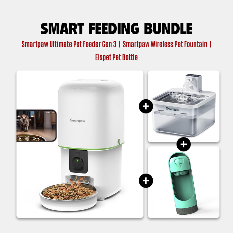 Smart Feeding Bundle – Ultimate Feeder, Wireless Fountain & Pet Bottle