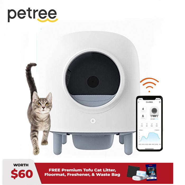 Petree Automatic Cat Litter Box Gen 2 Self Cleaning WIFI Model